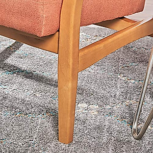 Christopher Knight Home Brayden Fabric Club Chair, Orange 28.25D x 25.25W x 31.25H in