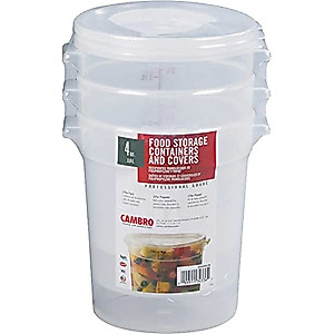 Cambro RFS4PPSW3190 Translucent Round 4 Qt. Container 3-Pack-RFS4PPSW3190