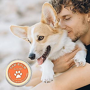 GJYC PET 1 oz (30g) Natural Dog Paw Balm,Paw Pad Snout Soother Moisturizer, Repairs Cracks, Organic Lickable Pets Nose Elbow Cream Wax Butter Feet Heat Protection Balm for Dogs Cats Puppy