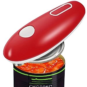 NEONSA Electric Can Opener,Battery Operated, Can openers for Seniors and Arthritis, Automatic Opener, Perfect for Kitchen Use, Portable and Compact Design, Can opener electric (Red)