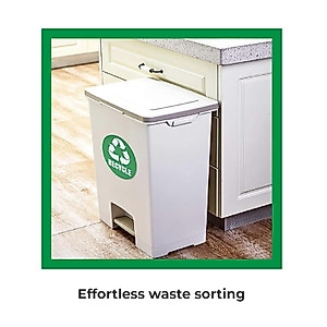 4 Pack Recycle Sticker for Trash Can,Sukh Large Sign Garbage Recycling Sticker Reuse Recycle Vinyl Perfect for Kitchen Necessity Home Essentials,Home, Office,Bars,Recycling Stickers for Trash Can