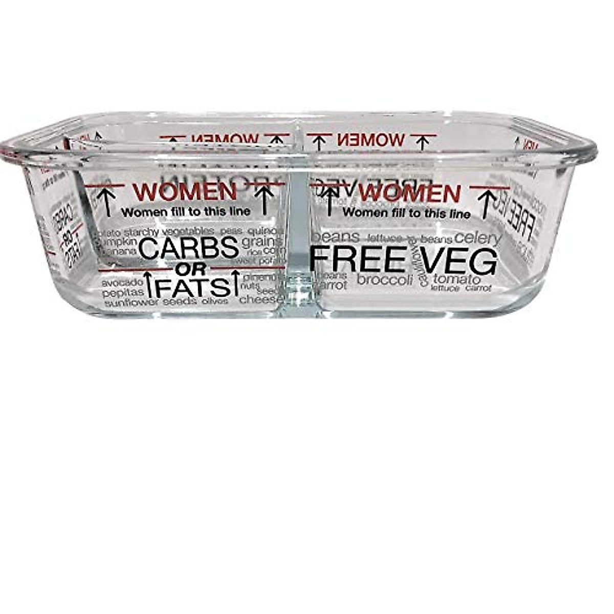 Portion Perfection Portion Control Container - Glass Meal Prep Containers Reusable for Food/Lunchbox 3pk, Oven-safe, 3 Compartment with Lids, Practical Weight Control, Clear Instruction Guide