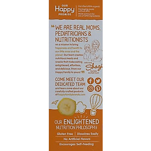 Happy Baby Gentle Teethers Organic Teething Wafers Banana Sweet Potato, Soothing Rice Cookies for Teething Babies Dissolves Easily Organic Gluten Free No Artificial Flavor,0.14 Ounce (Pack of 12)