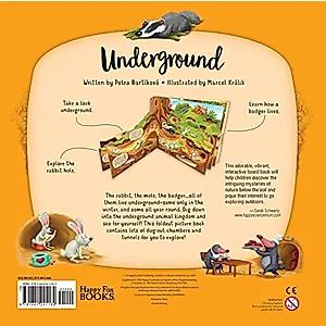 Discovering the Secret World of Nature Underground (Happy Fox Books) Board Book Takes Kids Ages 3-6 Deep into the Ground with Every Turn of the Page, plus Fun Facts and Vocabulary Words (Peek Inside)