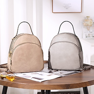 CLUCI Small Backpack for Women Leather Backpack Travel Backpack Purse Lady Fashion Mini Bookbag Convertible Handbags