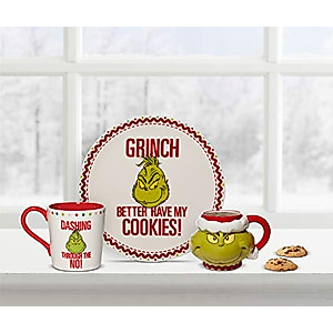 Department 56 Dr. Seuss The Grinch Dashing Through The No Coffee Mug, 1 Count (Pack of 1), Multicolor