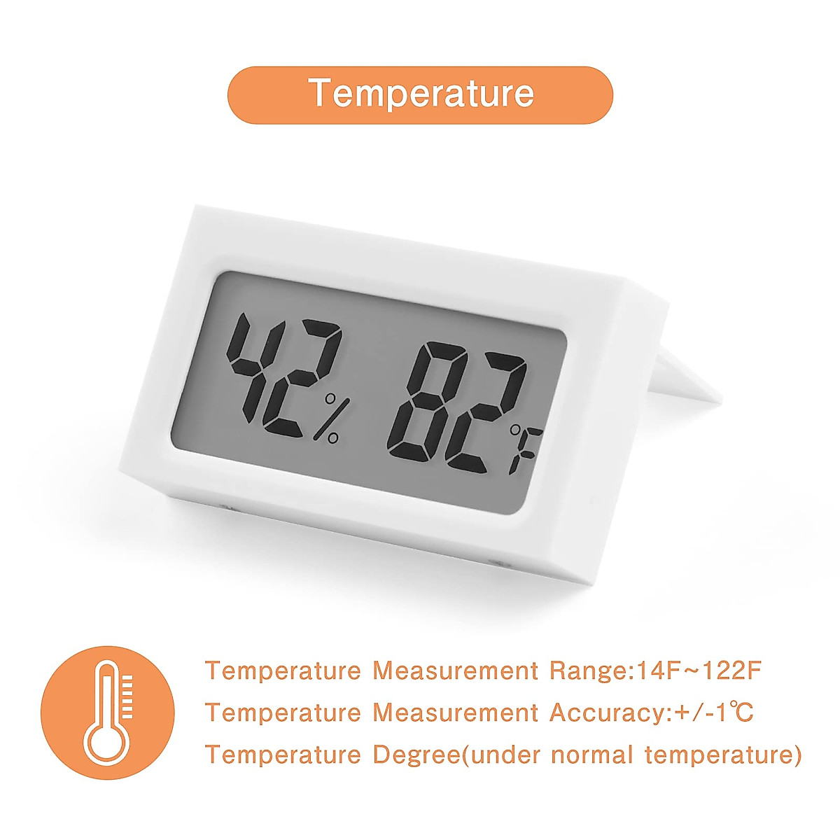 Monitor Digital Indoor Hygrometer with LCD Display Temperature Gauge Humidity Meter for Home or Greenhouse (Black+White, 4 Pack)