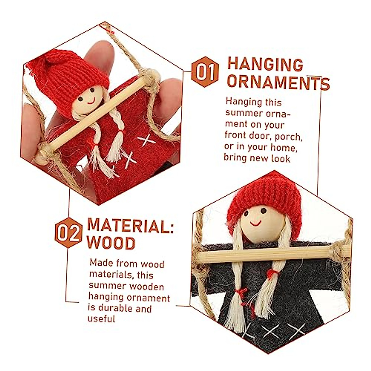 Amosfun Climbing Ladder Doll Christmas Decorations Christmas Tree Ornaments Christmas Pendants Christmas Tree Pendants Xmas Party Props The Tree Christmas Utenciles Felt Christmas Decor