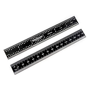 Benchmark Tools 466514 Rigid English/Metric 150 mm / 6 Inch Machinist Rule MM.5 MM, 1/32 and 1/64 Markings Stainless Steel Zero-Glare Black Chrome Finish Conforms to EEC-1 Accuracy Standards (1)