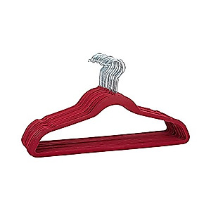 HangAroma Non-Slip Scented Velvet Hangers - Heavy Duty Clothes Hanger - Ultra Thin Space Saving 360 Degree Swivel Hook - Ideal for Coats, Jackets, Pants, & Dress - Watermelon - 6 Pack