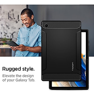 Spigen Rugged Armor Designed for Galaxy Tab A8 10.5 Inch Case (2022) - Matte Black