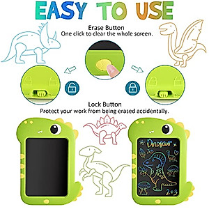 LCD Writing Tablet Kids Toys - 8.5inch Doodle Scribbler Board Electronic Drawing Tablets Learning Educational Dinosaur Toys Birthday Gifts for 3 4 5 6 7 8 Years Old Boys Girls Kids Toddlers