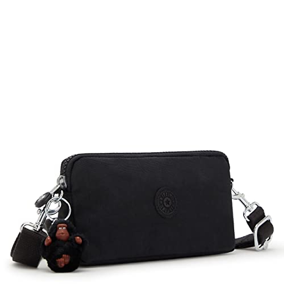 Kipling Womens Women's Emilia Bag, Organisational Compartments, Adjustable Crossbody Strap, Zip Closure, N Shoulder Bag, Black Tonal, 7.5 L x 4.125 H 1.5 D US