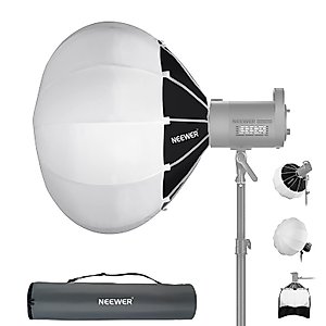 NEEWER 26"/65cm Lantern Softbox One Step Quick Release, 360° Light Diffuser with Skirt, Bowens Mount for Video Light CB60 CB100 CB150 Compatible with Aputure Light 600d Amaran 60x Godox SL60W, NS65L