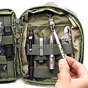 ZeroHour MQR Magnetic Quick Release Keychain Fob for Keys, Bags, Purses and Belt – Ultra Strong Magnet with Premium Rings for Fast Access to Keys (1, Sandblasted Titanium)