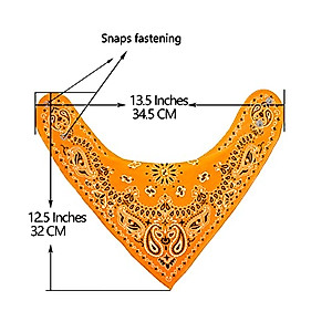 Maiwa 10 Pack Baby Triangle Bandana Bibs for Boys Girls for Drool Teething Eating with Snaps