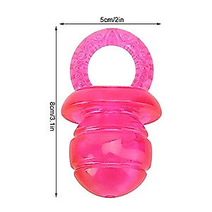 HEEPDD 2Pcs Dog Pacifier Chew Toys, Pet Puppy Molar Chewing Training Toys Bite Resistant Rubber Clean Teeth Tools for Pet Puppy Dogs Cats (Red Green)