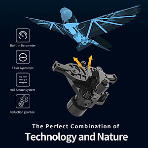 HANVON Go Go Bird Eagle,RC Helicopter,Remote Control Aircraft,Drone-Tech Flying Bird,Fabric Single Wing Lifting Design,Smart Bionic Flapping Wings Eagle for Advanced Kids