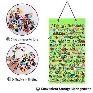 PACMAXI Shoe Charms Organizer, Hanging Shoe Charm Holder with 180 Holes, Portable Shoe Decoration Croc Charms Display Stand, Wall Mounted Display Holder for Shoe Charms(Croc Charms Not Included)