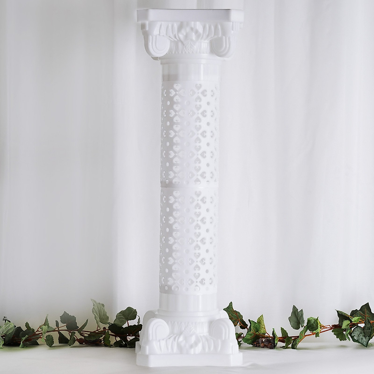 TABLECLOTHSFACTORY 4 Pillars/Set Venetian Roman Wedding Columns Holds Flower Plates 41" Tall(Height Adjustable)