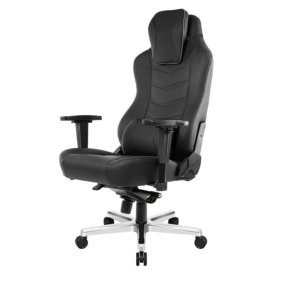 AKRacing Office Series Onyx Deluxe Executive Real Leather Desk Chair with High Backrest, Recliner, Swivel, Tilt, Rocker & Seat Height Adjustment Mechanisms, 5/10 Warranty - Black -