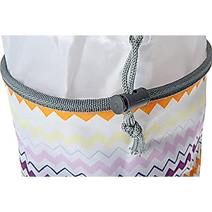 FRANK PRESSIE Clothespin Bag for Outdoor Clothesline Waterproof with Closing String and Hanging Hook for Line with 40 Pcs Eco Wooden Clothes Pins in Peg Organizer