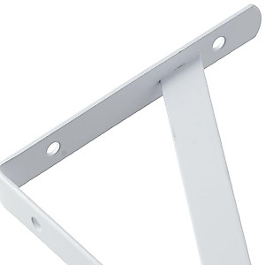 Urjumpea 10 Pack Shelf Brackets 5 inches x 8 inches Heavy Duty Metal Shelf Supports 90 Degree Triangle Wall Mount Angle L Bracket Floating Shelf Brackets with Screws