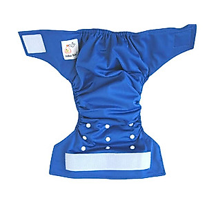 KaWaii Baby Pack of 12 Heavy Duty HD2 Cloth Diapers with 24 Premium 5-Layer Diaper Inserts, Leakproof, Reusable, Daycare Nappies, fits Babies 8-36 lbs