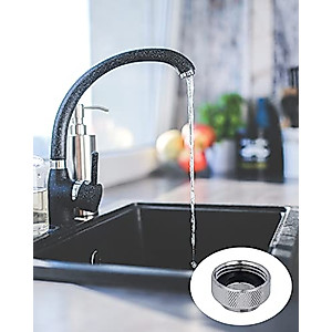 Hibbent 15 Pieces Faucet Adapter Kit, Brass Aerator Adapter Set for Faucet Tap with Removable Aerator to Connect Garden Hose, Aerator, Water Filter Adapter for Faucet Sink - Male/Female, Chrome