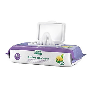 Aleva Naturals Bamboo Baby Wipes - Unscented - 80 ct