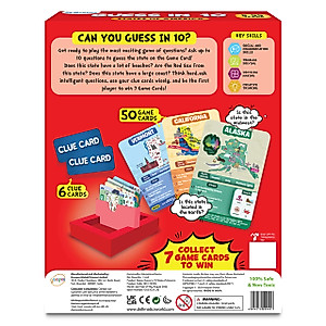 Skillmatics Card Game - Guess in 10 States of America, Educational Travel Toys for Boys, Girls, and Kids Who Love Board Games, Geography and History, Gifts for Ages 8, 9, 10 and Up