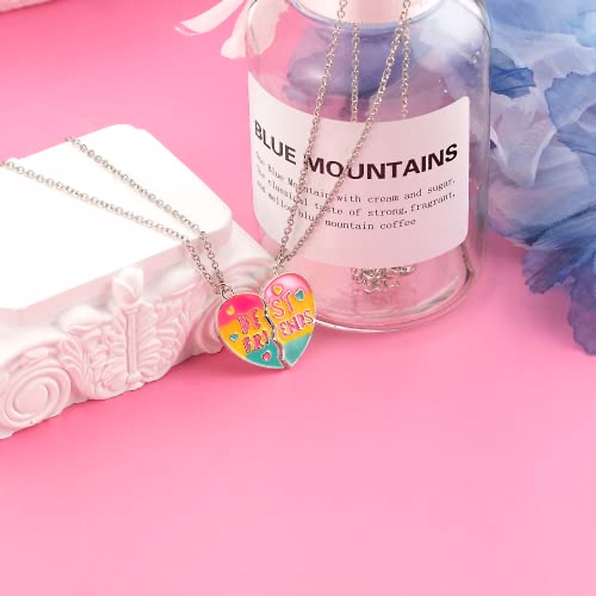 Angel's Draw Home Best Friend Necklace Gifts Magnetic Matching BFF Necklace for 2 Girls Friendship Gift for Sister Friends Birthday Gifts (Best Friend)