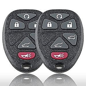 Car Key Fob Keyless Entry Remote 6 Button Compatible with Chevy Tahoe| Suburban| GMC Yukon| Yukon XL1500 2500| Cadillac Escalade ESV| EXT Key Replacement OUC60221 OUC60270