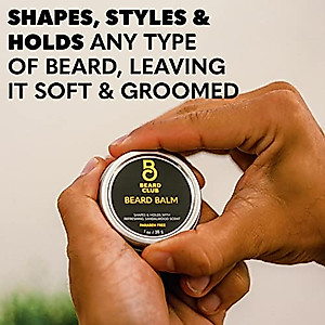 Beard Club - Everyday Beard Care Kit - Style, Moisturize and Grow a Healthier Beard - Straight Edge Razor, Beard Shampoo, Cedar Beard Balm and Beard Oil, Boar Bristle Beard Brush - Gift Kit