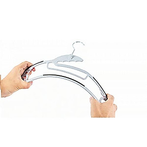 Sisnails Coat Hanger with Clothes Hanger Connector Hooks,Non-Slip Design, 0.2 Inches Thick, 360 Degree Swivel Hook,Dark Gray,10Pack