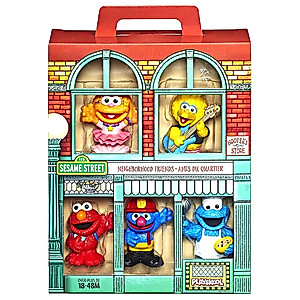 Sesame Street Neighborhood Friends Includes 5 Figures, 3-inches, Classic Collectibles Pack for Toddlers, Great Toy for Kids 18 Months and Up