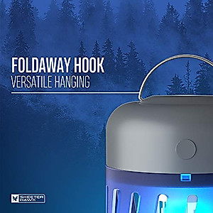 SKEETER HAWK Premium Mosquito Zapper | Plug-in Bug Zapper with 360º Electrical Grid & UV Light Technology - No Pesticides, Chemicals Or Odors, Black & Blue, One-Size