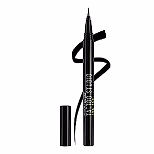 Maybelline Tattoo Studio Ink Pen Eyeliner, Waterproof & Smudge Resistant Liner, Up to 24 Hours Eye Makeup Wear, Jet Black, 1 Count