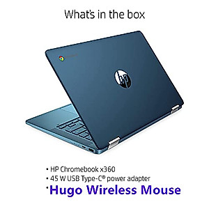 HP 2-in-1 Convertible Chromebook, 14inch HD Touchscreen, Intel N4020 Up to 2.8GHz, 4GB Ram, 64GB SSD, Intel UHD Graphics, Webcam,WiFi, Bluetooth,Blue, Chrome OS (Renewed)