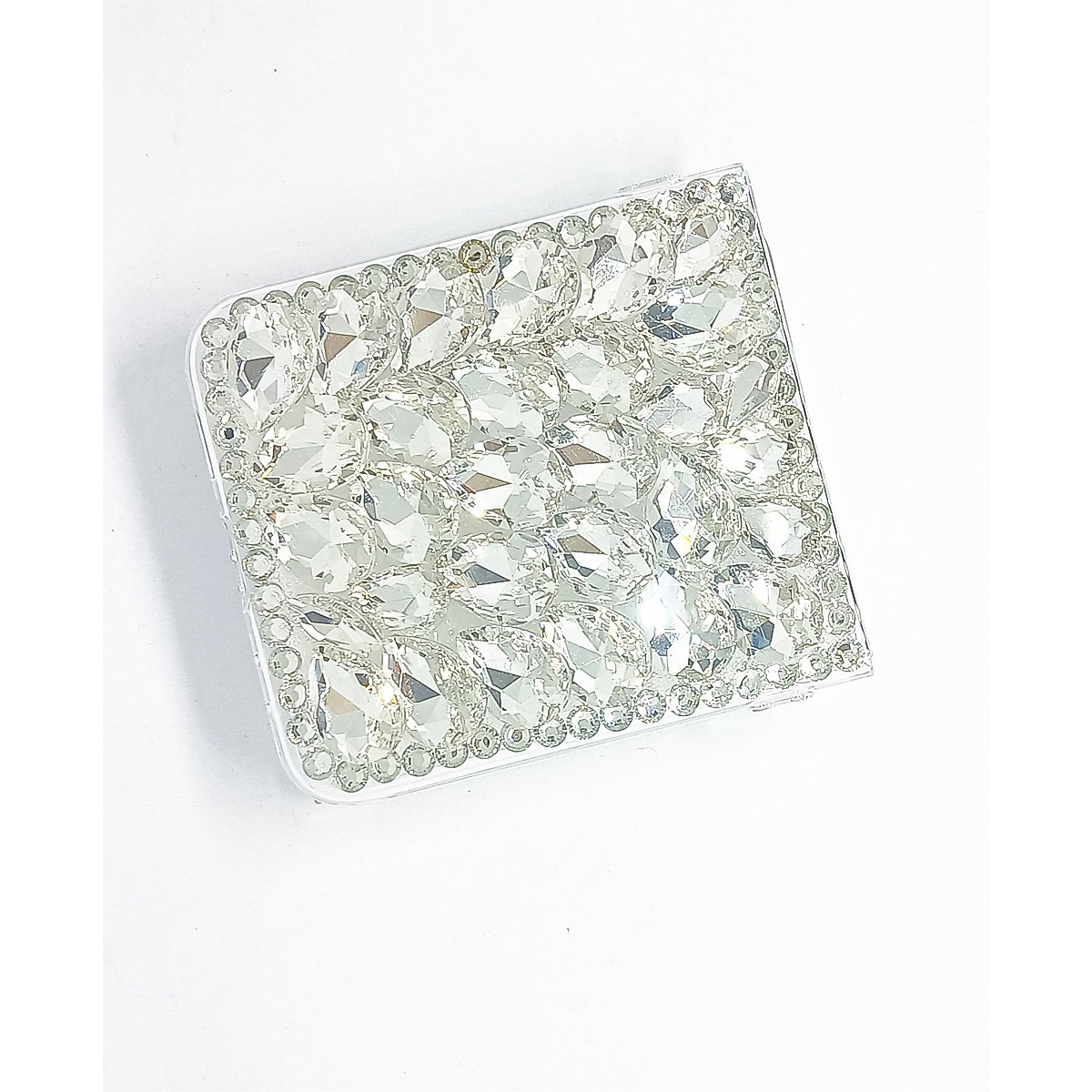 Aikukiki Case for Galaxy Z Flip 5,Galaxy Z Flip 5 5G Case,3D Handmade Sparkle Stunning Stones Crystal Diamond Bling Glitter Phone Case for Samsung Galaxy Z Flip 5 5G (2023) (Full White)