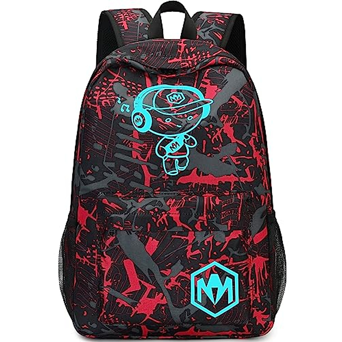School Backpack for Teen Boys Bookbags Elementary High School Laptop Bags MenTravel Daypacks (Red)