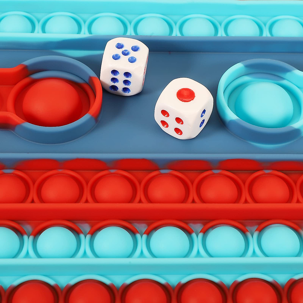 Big Pop Game Fidget Toy，Pop Chess Board Game with 2 Dice Board Dice Big Pop Board Game Stress Relief Tools for Men Women Adult