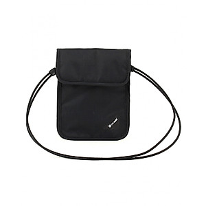 Pacsafe Coversafe X75 Anti-Theft RFID Blocking Neck Pouch, Black