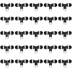 CN-Outlet Wholesale Bulk Earbuds Headphones 50 Pack for iPhone, Android, MP3 Player - Black