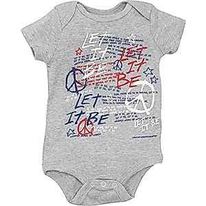 Lyrics by Lennon and McCartney Newborn Baby Boys 5 Pack Short Sleeve Bodysuits Multi 3-6 Months