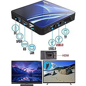 Android TV Box 11.0,2023 Smart TV Box RK3318 2GB 16GB Support 2.4G 5.8G WiFi Bluetooth 4.1 Ethernet LAN 3D 4K Video Android Box Set Top TV Box