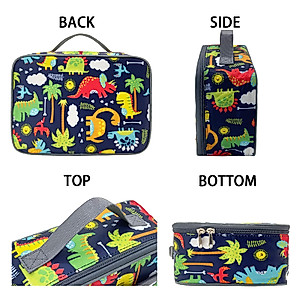 Kulle Lunch Box for Boys,Insulated Lunch Bags for Women/Men,Washable Lunch Box for Men and Reusable Lunch Boxes for School, Work, Picnic or Travel,Astronaut Shark Camo Space(Dinosaur)
