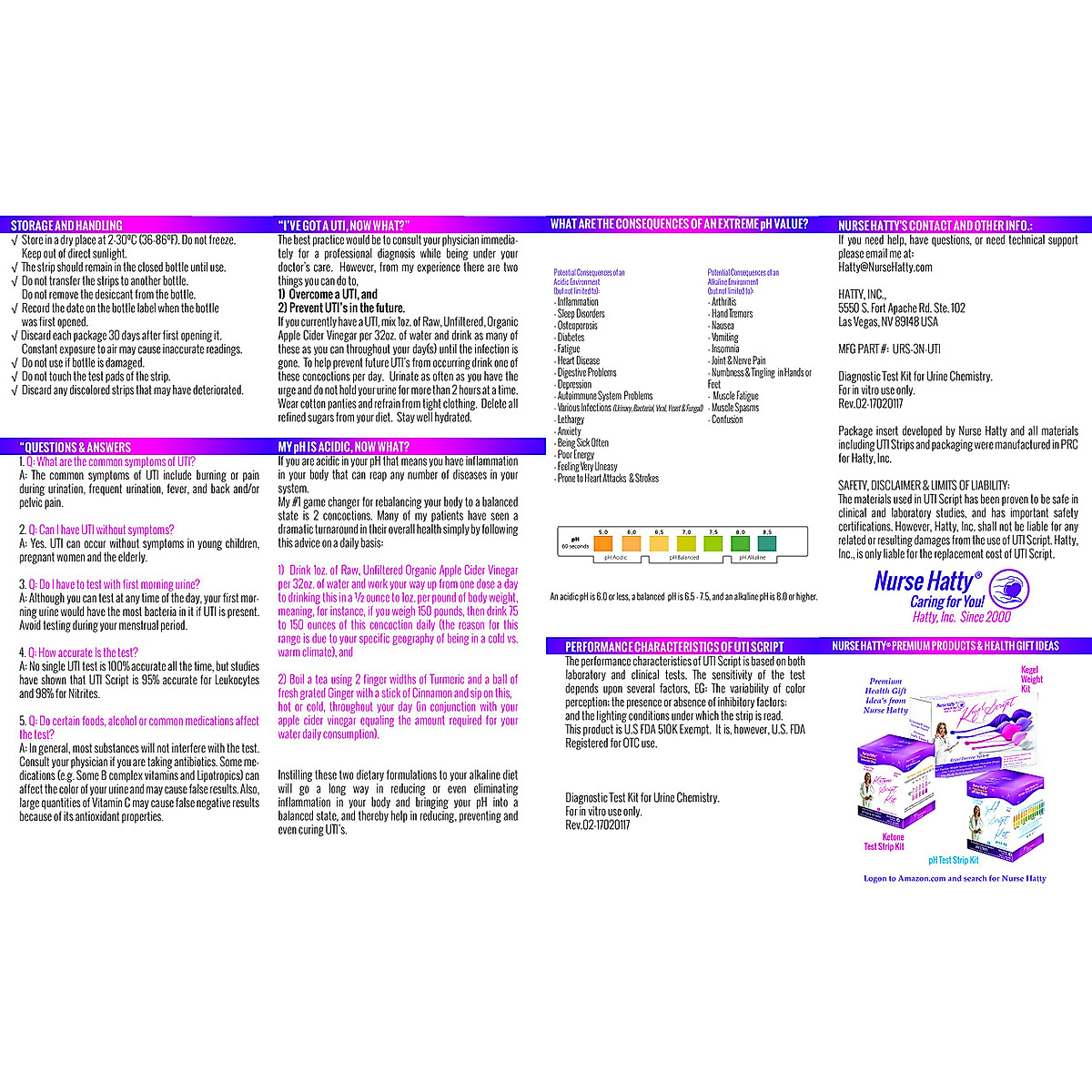 Nurse Hatty - UTI Test Strips 50ct. (2 Sealed Packs of 25ct. per Barrel) Professional Grade Urinary Tract Infection Test Strips - Urinalysis Test to Analyze Leukocytes, Nitrite & pH