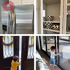 Doorsound - Freezer Refrigerator Door Left Open Alarm with Text Notification alerts, Phone Notifications, Adjustable time delay and Volume, Chime, Close Door Reminder | no hub | no Subscription