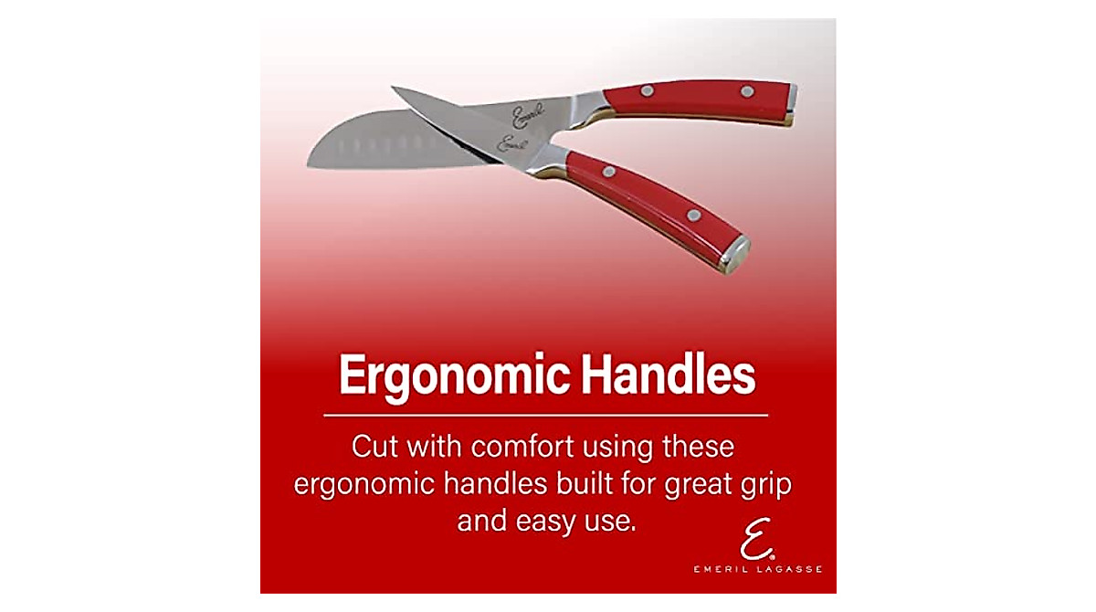Emeril Lagasse 2-Piece Knife Set - Red Kitchen Elegance